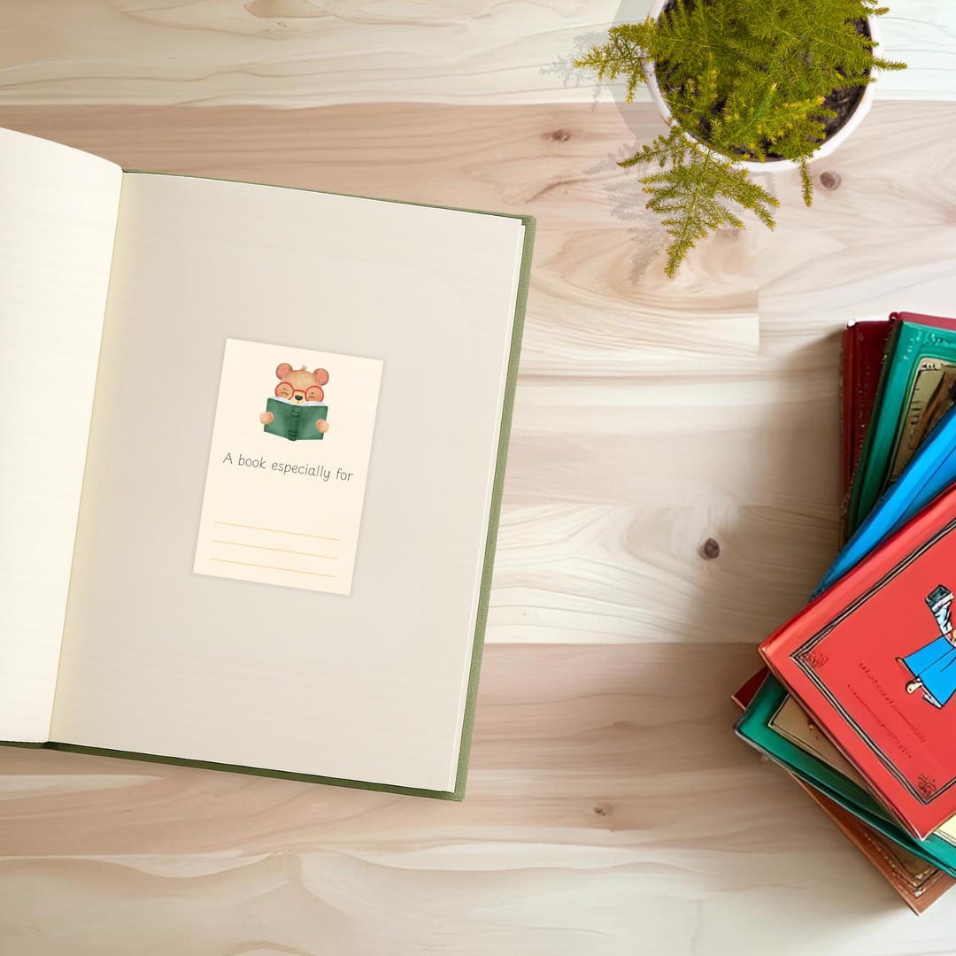Animal Bookplate Stickers: Printable Write-in Labels for Children's ...