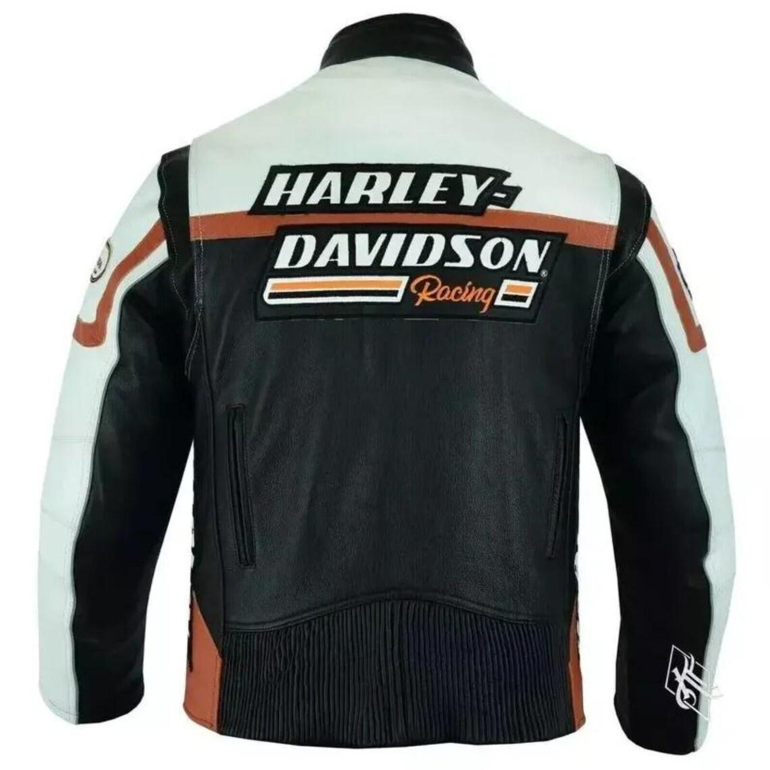 Harley Leather Jacket | Embroidered Patches & CE Approved Armor ...