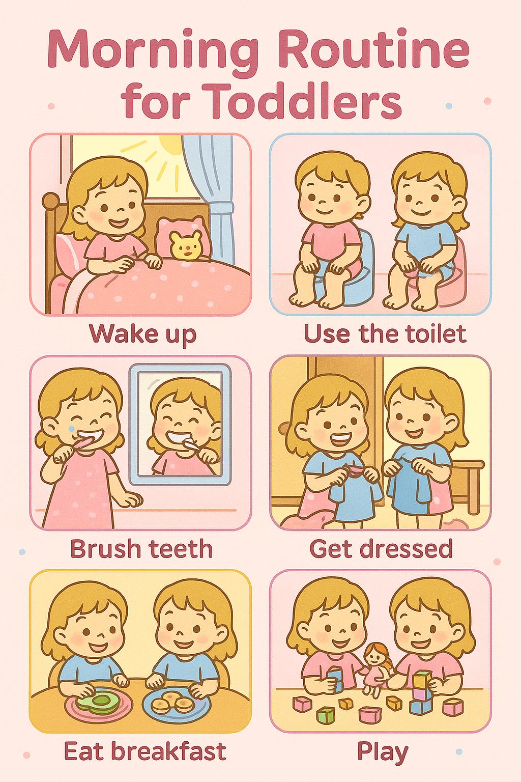 Daily Routine Cards for Kids – 20 Printable Flashcards – 5x7 Inch ...