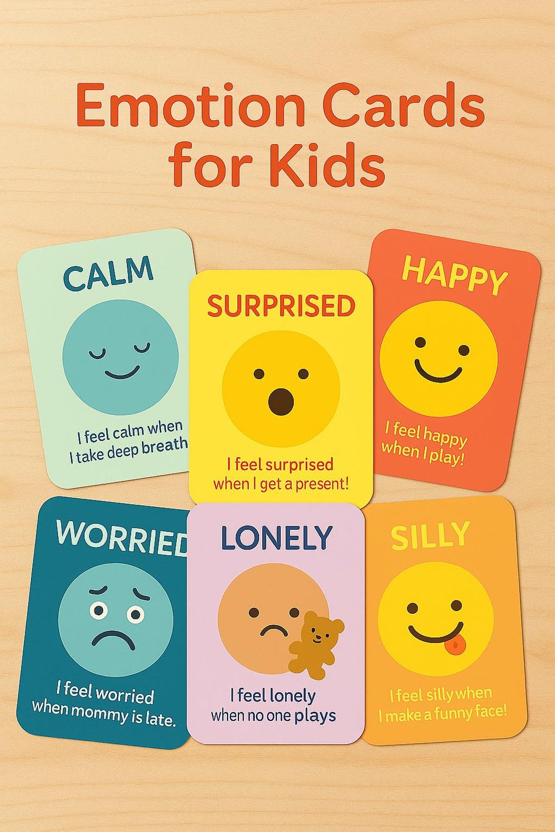 Feelings Flashcards for Kids – 20 Printable Emotion Cards for Toddlers ...