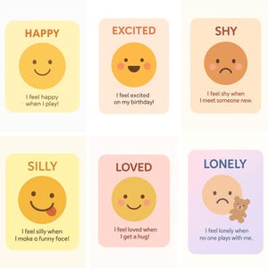 Feelings Flashcards for Kids – 20 Printable Emotion Cards for Toddlers ...