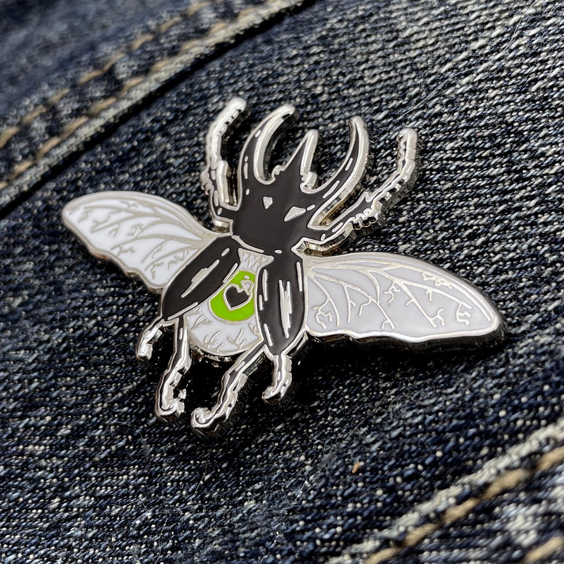 Eyeball Beetle Enamel Pin - Etsy