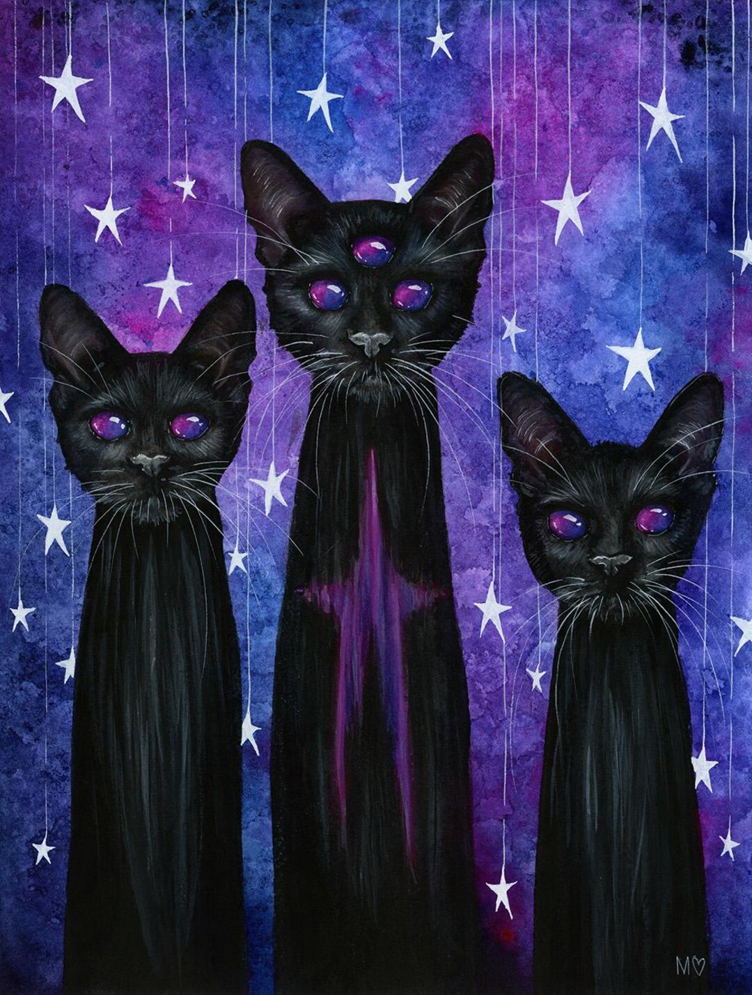 Star Cats Print - Etsy