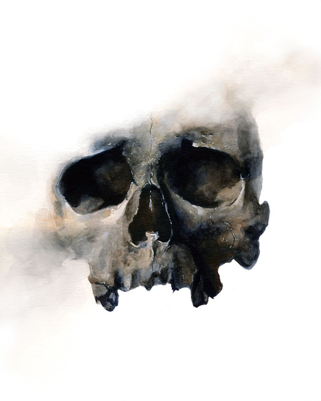 Faded Skull Print - Etsy