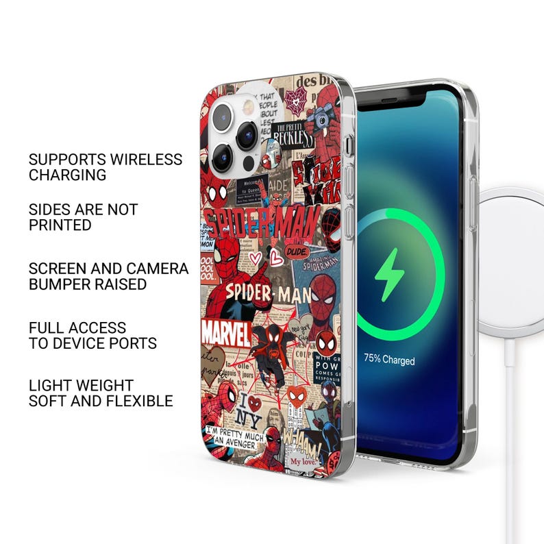 Spider Man Phone Case Peter Parker Aesthetic Cover for iPhone 17, 16 ...