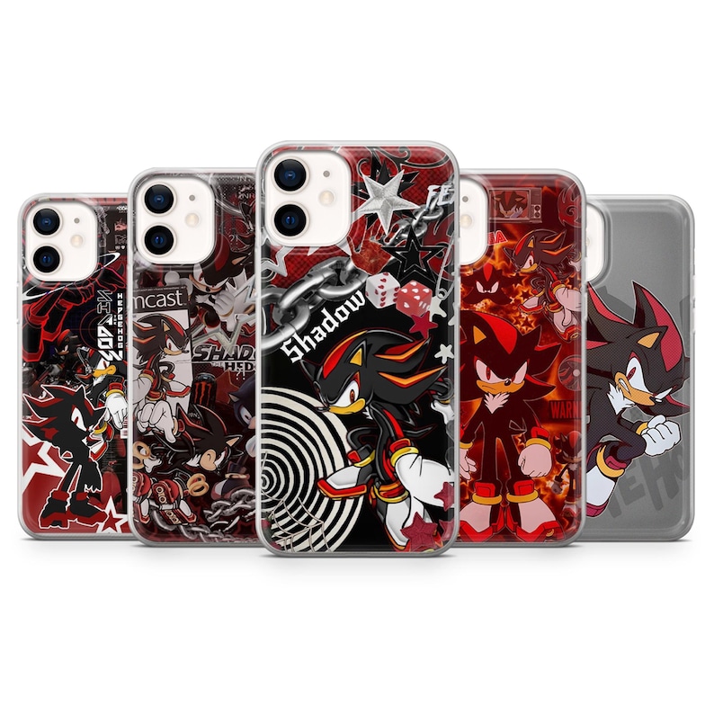 Shadow the Hedgehog Phone Case Sonic Edgy Cover for iPhone 17, 16, 15 ...