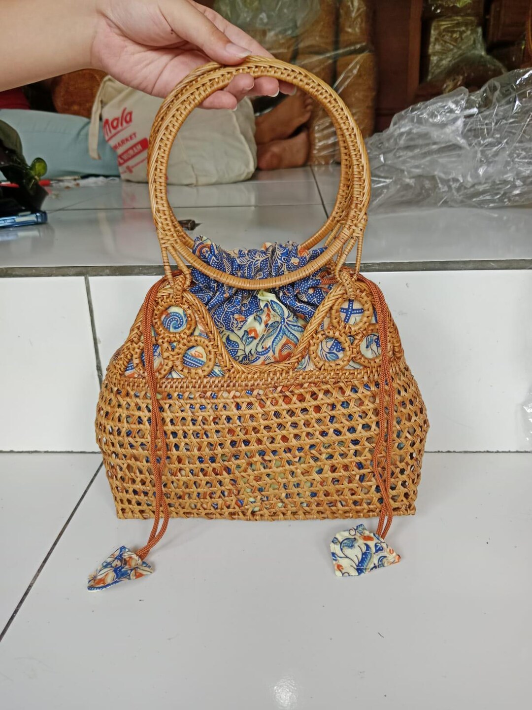 Handmade Balinese Rattan Bag : Karawang Variasi Motif - Etsy