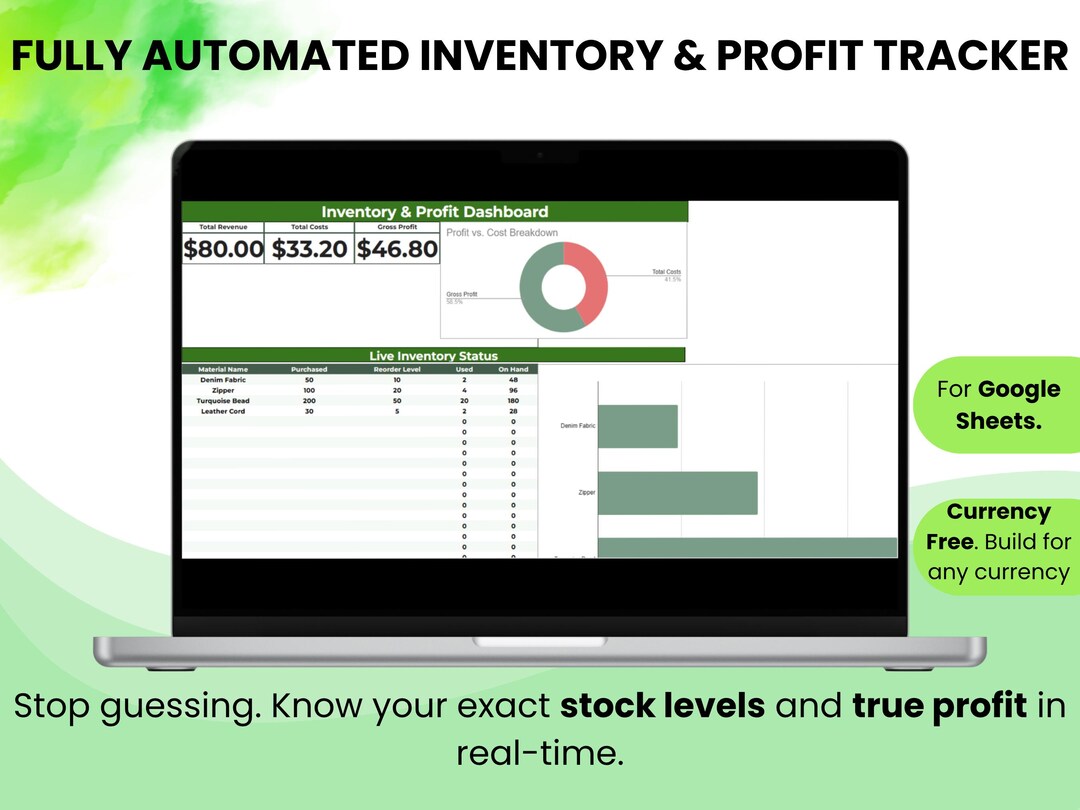 Fully Automated Inventory Tracker for Google Sheets | Small Business ...
