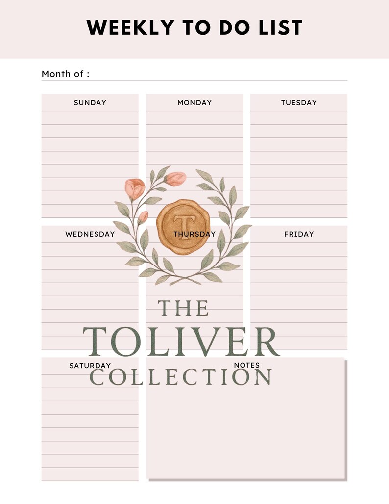 Weekly to Do List Printable | Weekly Planner Template | Editable Weekly ...