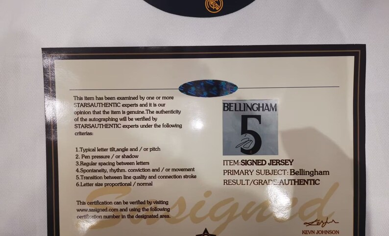 Jude Bellingham SIGNED Real Madrid Signature Shirt/jersey 23/24 COA ...