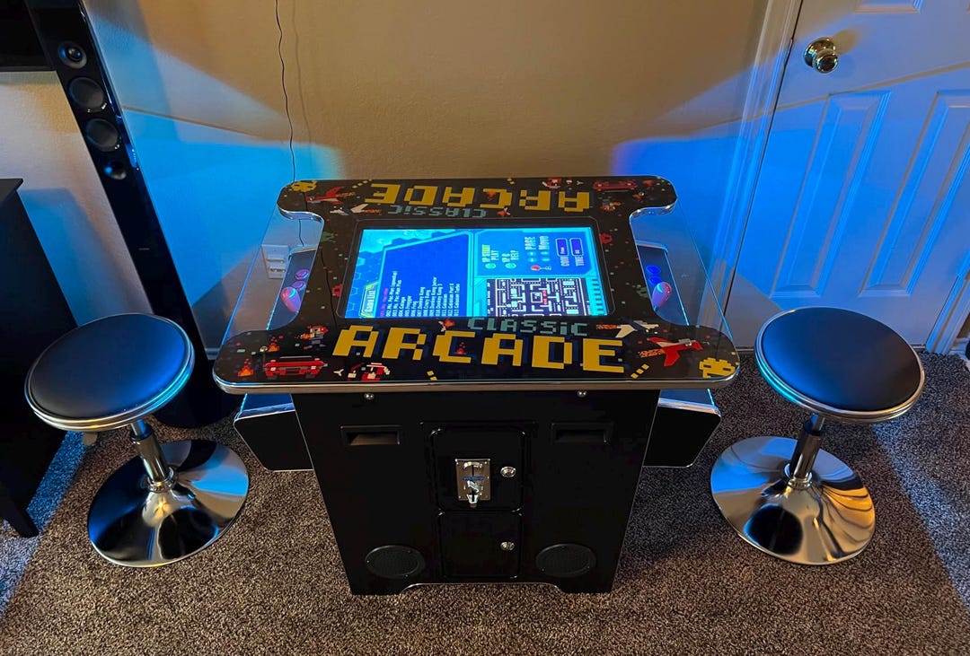 2 Player Cocktail Arcade Machine 60 Classic Retro Games, 22' LCD ...