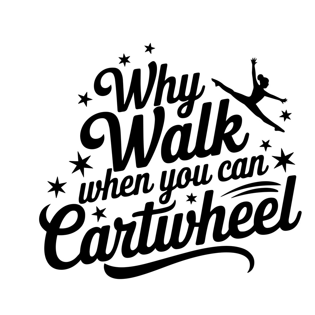 Cartwheel Quote, Why Walk When You Can Cartwheel Svg Png Funny ...