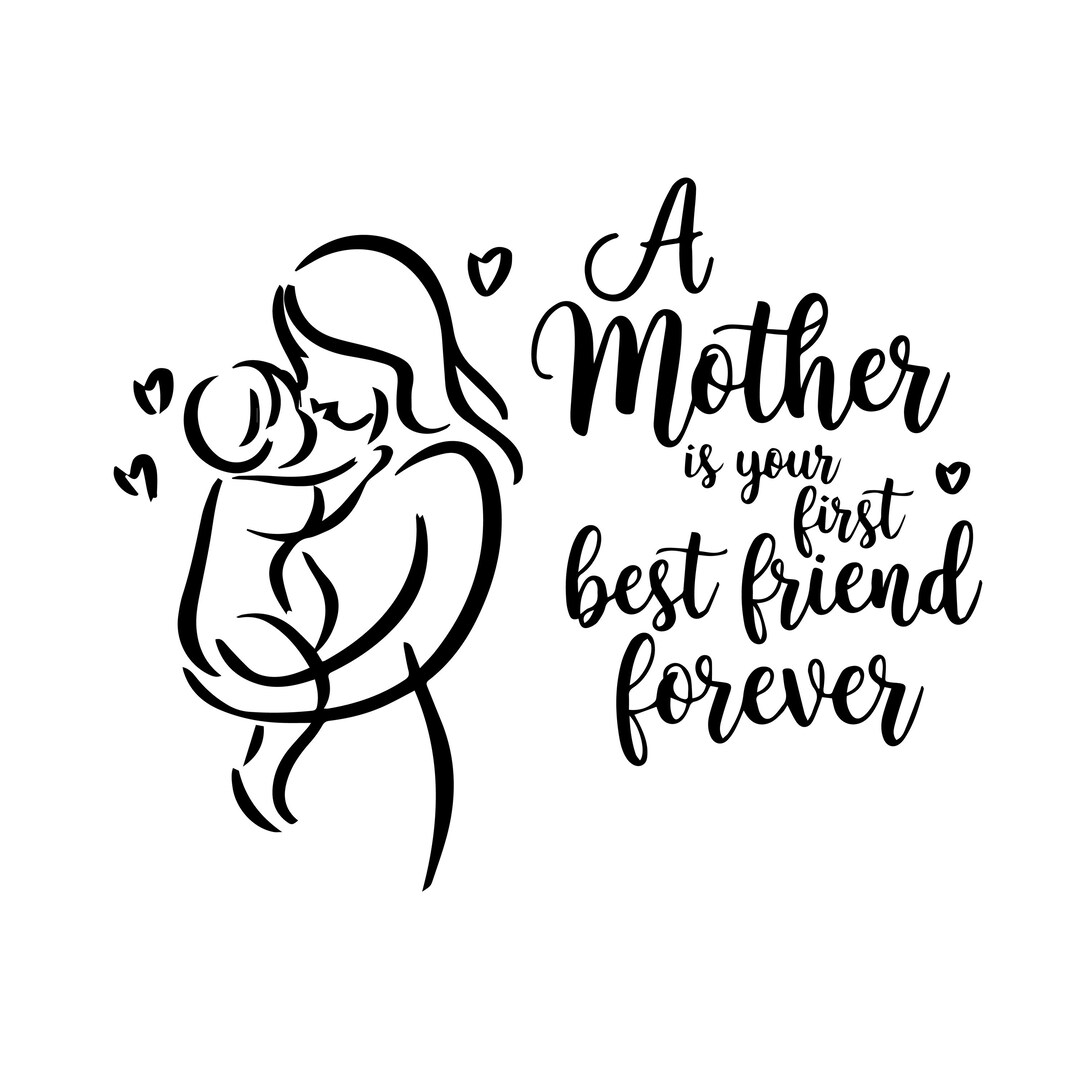 Mother and Child Svg, Mother Hugs a Baby Svg, Flower Mother Svg, Svg ...
