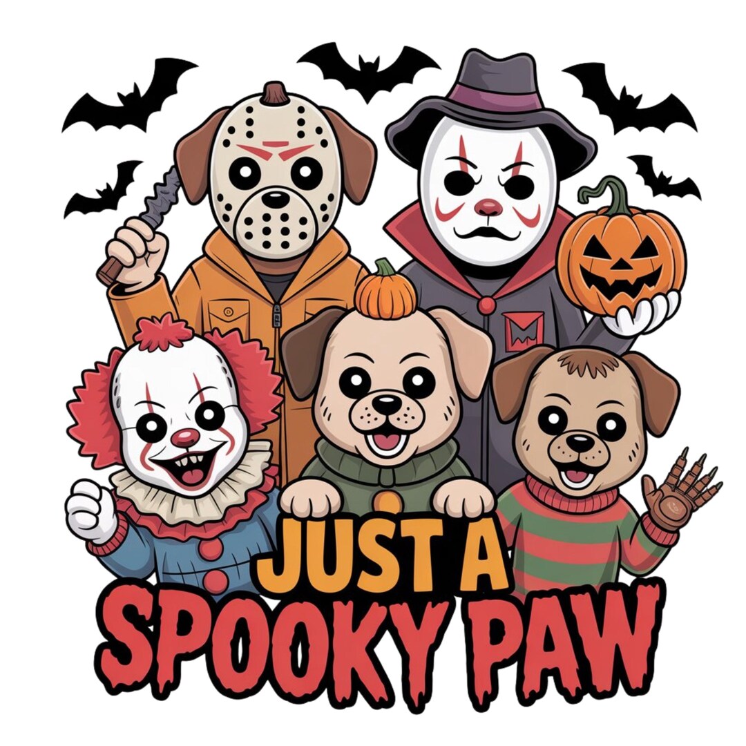 Just a Spooky Paw Png, Halloween Dog Png, Halloween Characters Png ...