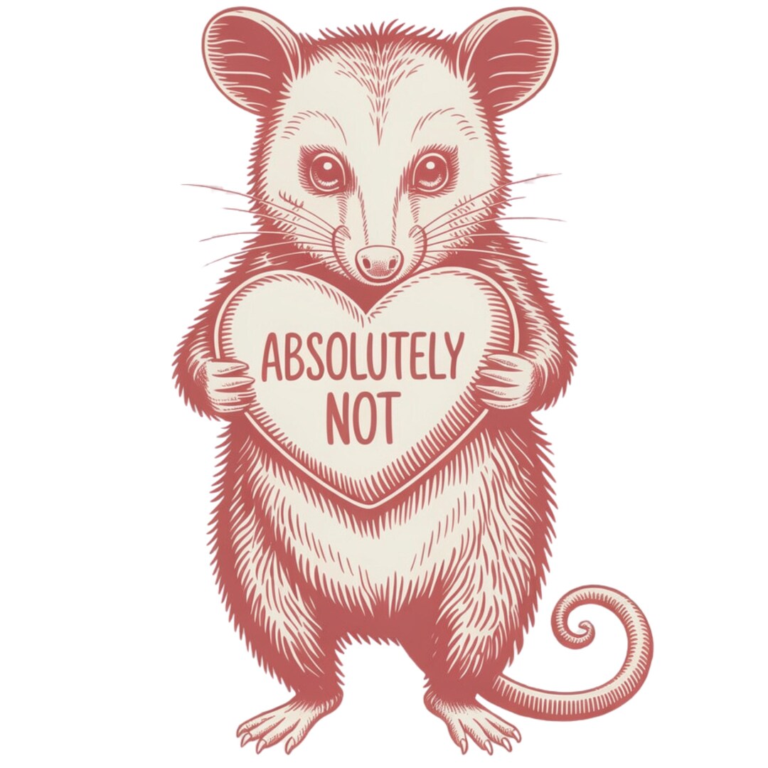 Possum Valentines Png, Funny Valentine Png, Absolutely Not Opossum Meme ...
