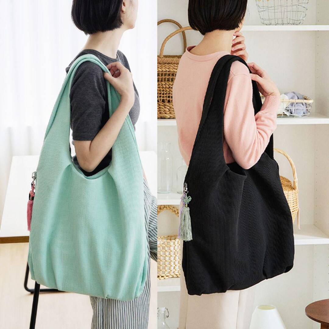 Korean Quilted Shoulder Bag | Handmade Nubi Tote | Lightweight Daily ...