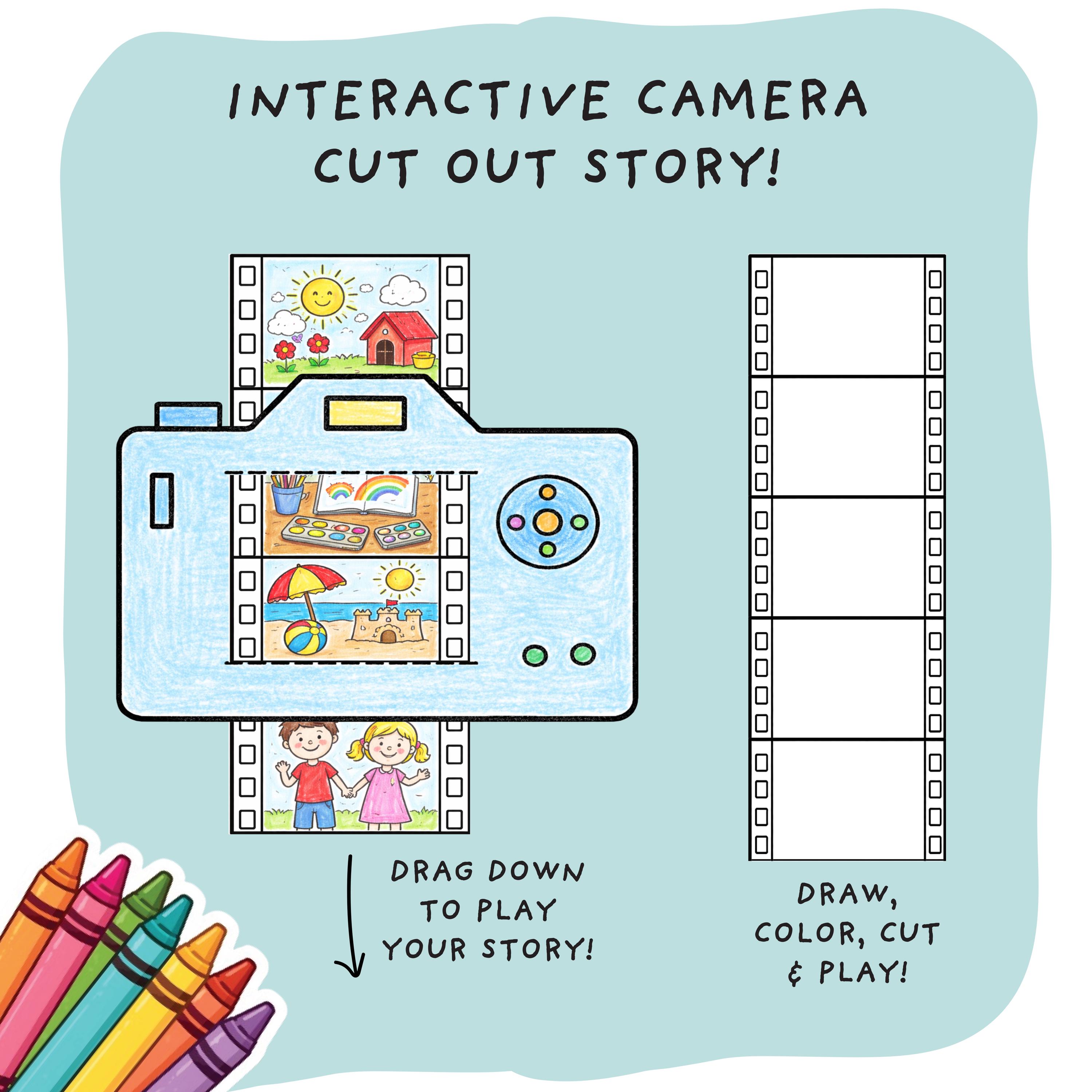 Interactive Cut Out Camera Film Reel Craft | Make Your Own Story ...