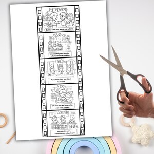 Interactive Classroom Rules Cut Out Camera Film Reel Craft | Positive ...