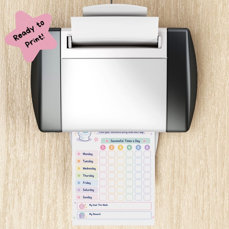 Potty Training Tracker | Children Daily Potty Check in Reward Chart ...