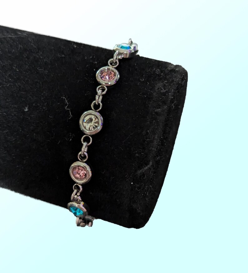 The Spell of Becoming – Trans Flag Gemstone Bracelet | Stainless Steel ...