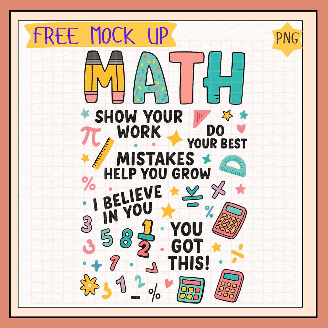 Math Classroom PNG | Motivational Teacher Quote, Growth Mindset Wall ...