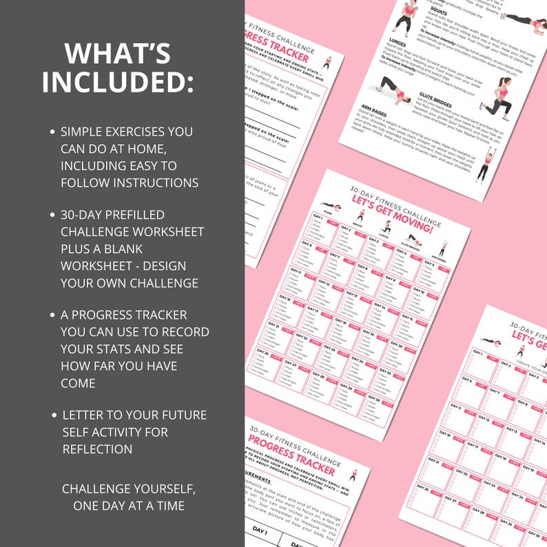 Easy Beginner Womens 30 Day Exercise Fitness Workout Challenge ...