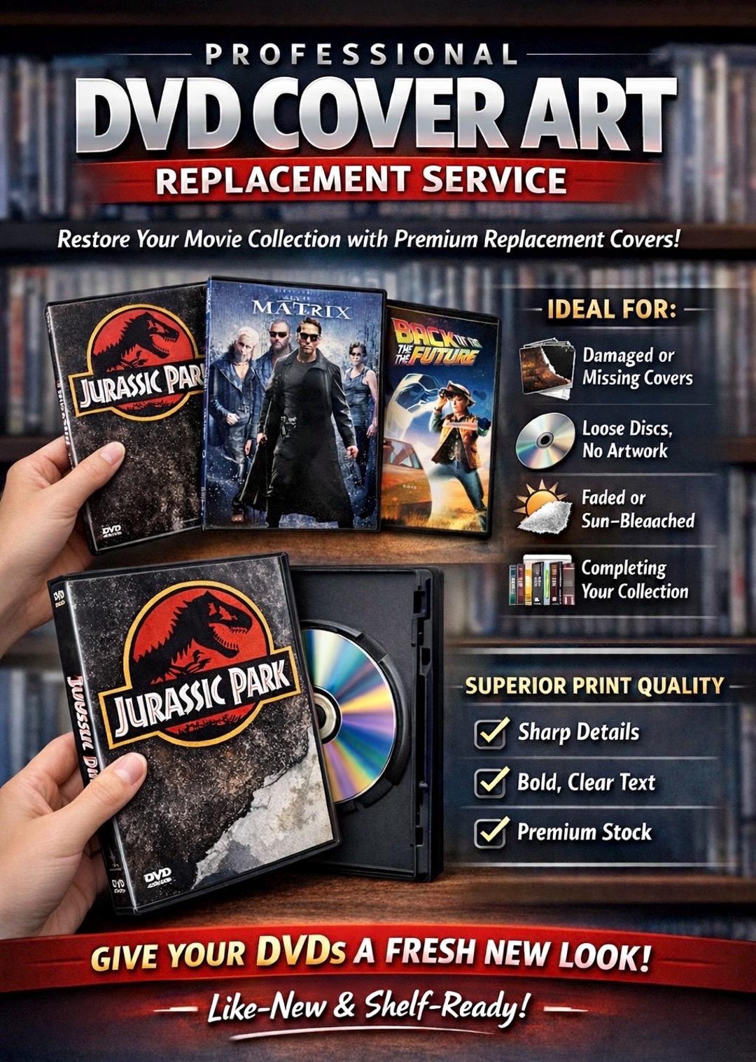 Dvd/movie Replacement Cover Art - Etsy