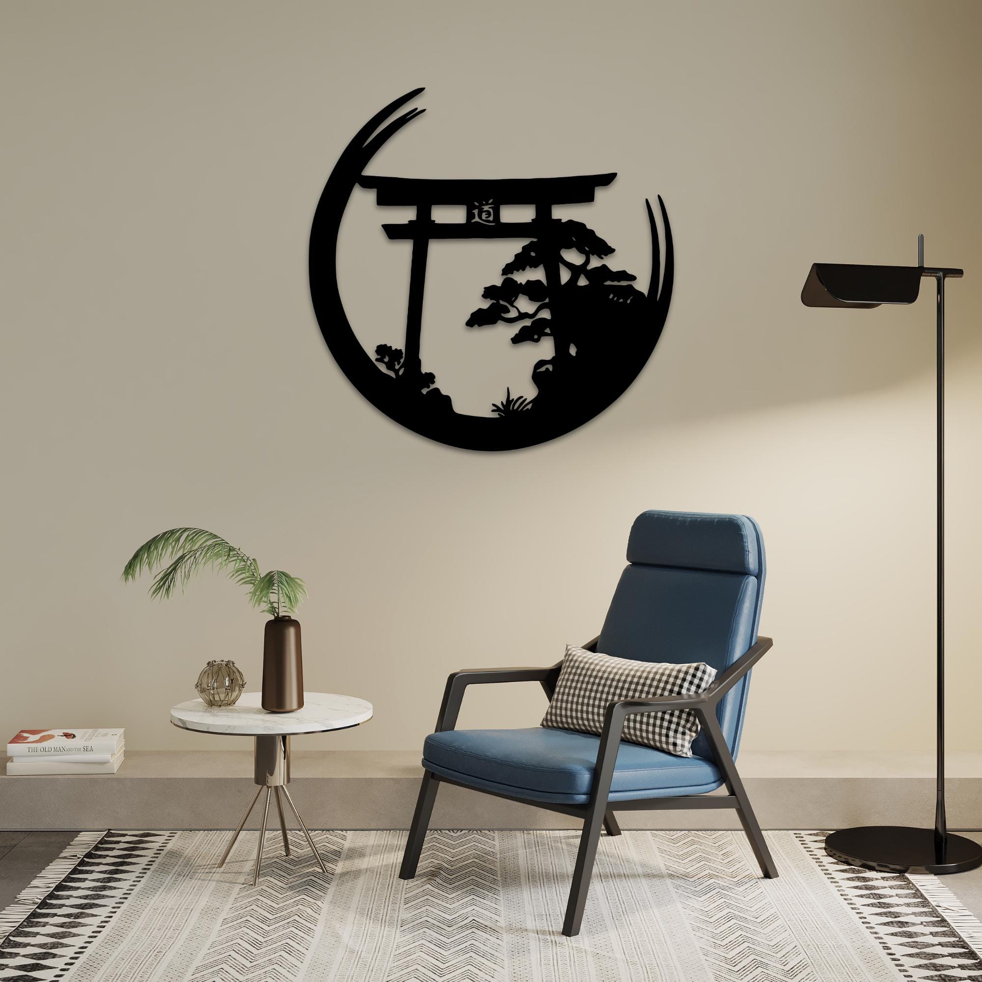 Japanese Garden Wall Art Digital Files | Torii Gate Art for Laser ...