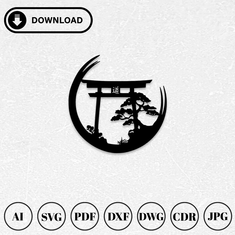 Japanese Torii Gate Laser Cut File | CNC Router, Engraving (digital ...