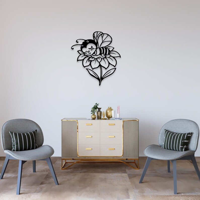 Arte mural de abejas (archivos DXF y SVG) / Archivos cortados a láser ...