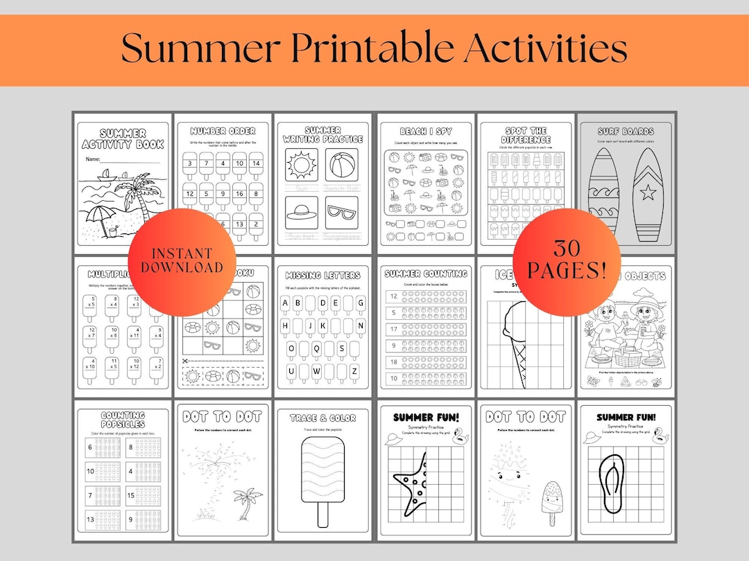 Summer Activity Sheets, Summer Camp, Summer Holidays, Things to Do With ...