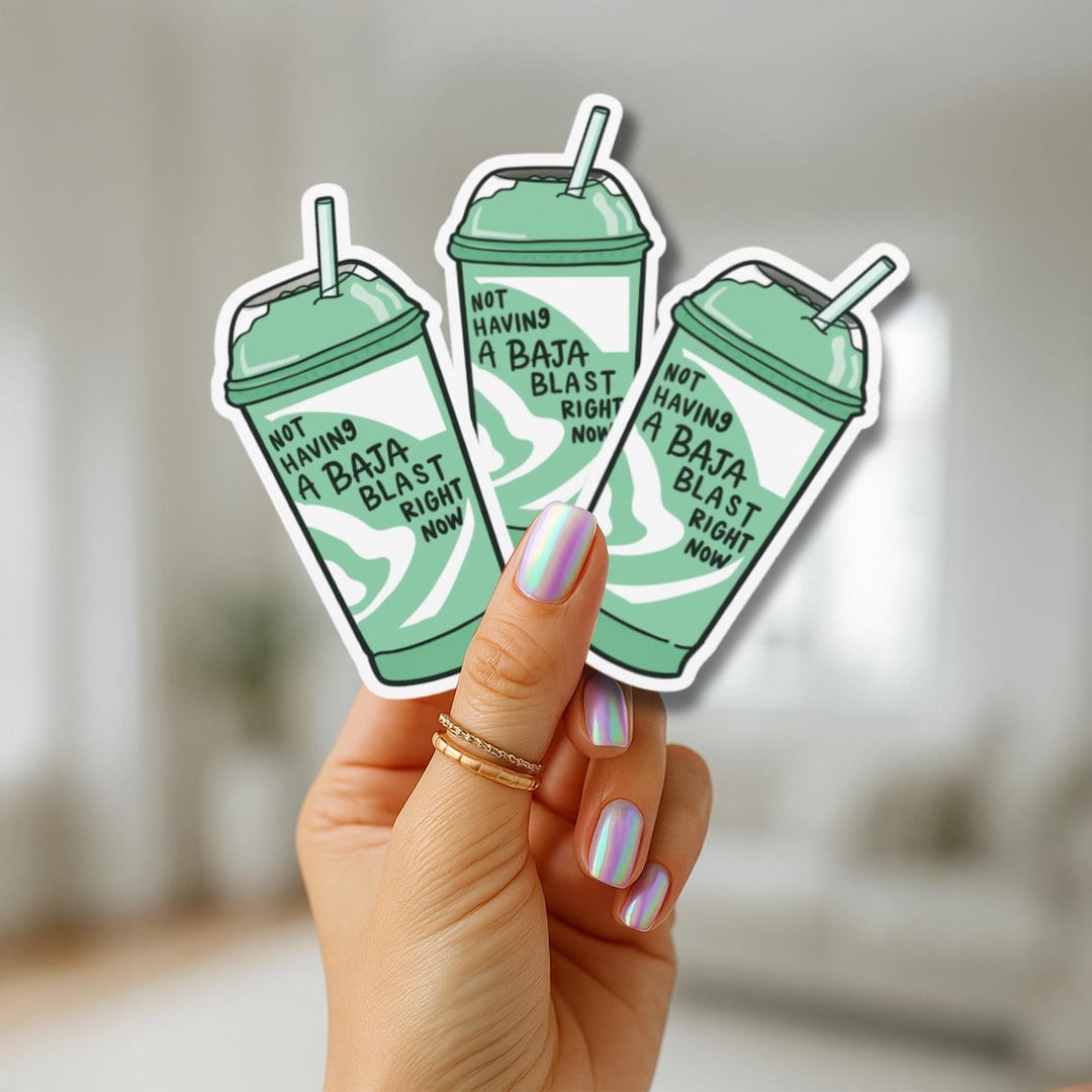 Funny Baja Blast Vinyl Sticker: Taco Bell Inspired Waterproof Decal - Etsy
