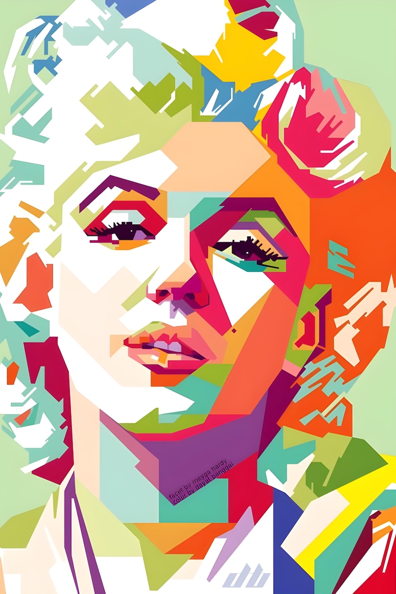 Color Pop Icon – Marilyn Monroe WPAP Portrait Art Print - Etsy