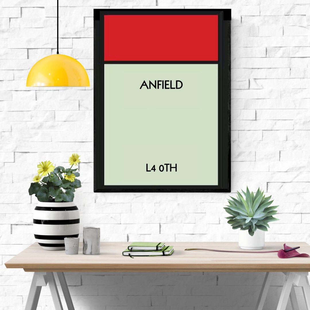 Anfield Stadium Poster – Liverpool FC Monopoly-inspired Digital Wall ...