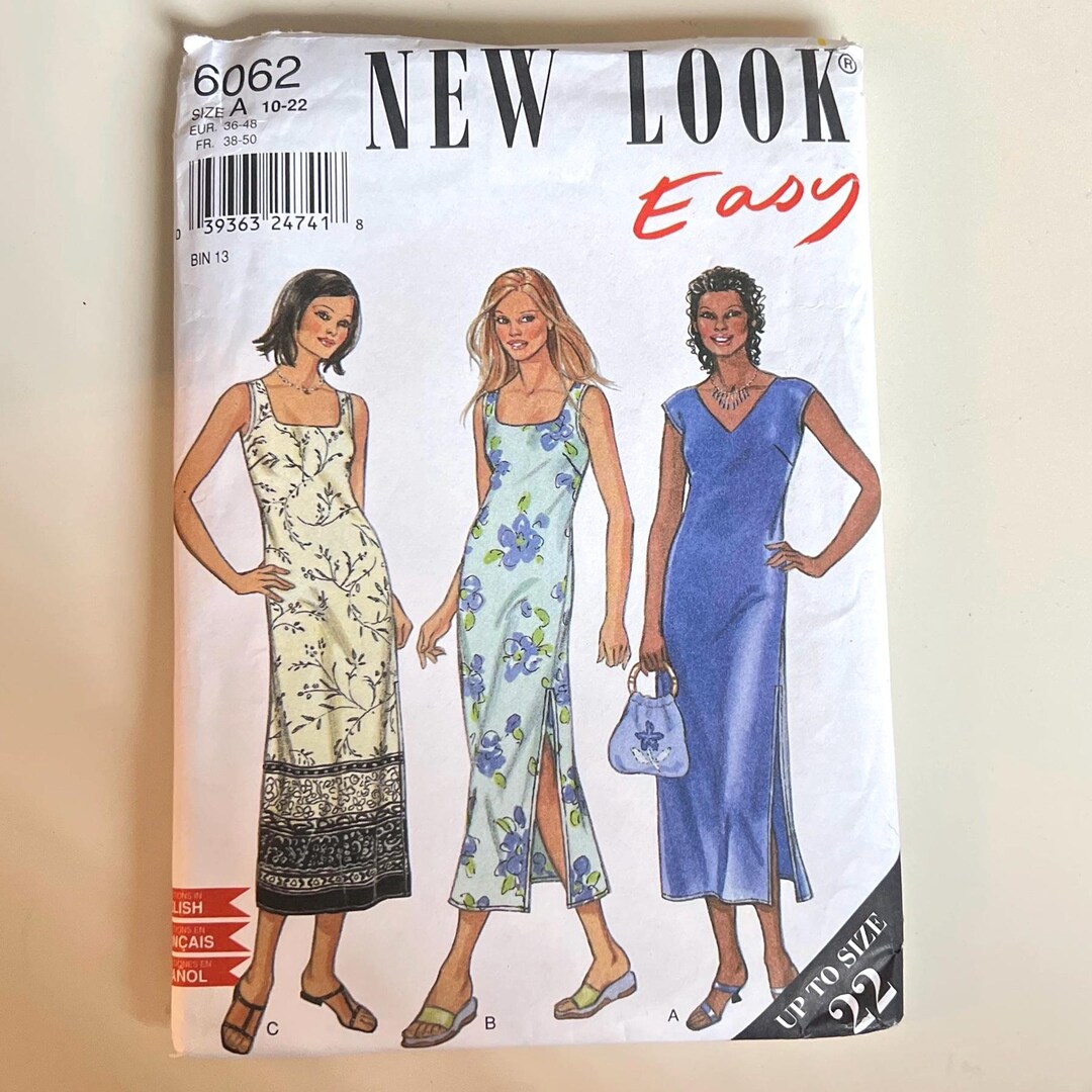 Uncut* Casual Long Dress Sewing Pattern: Simplicity 6062, Sizes 10-22 ...