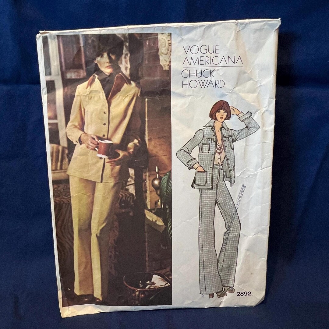 Vogue Americana Chuck Howard Pattern 2892 Jacket & Pants, Size 12 - Etsy