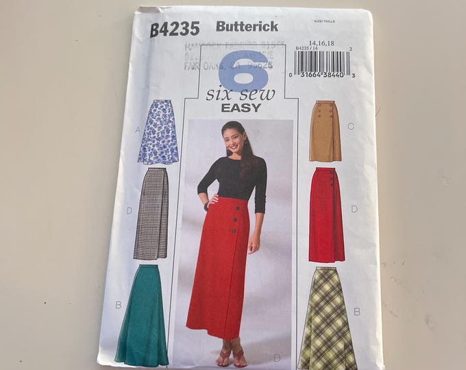 Long Pleated Skirt Sewing Pattern - Butterick B4235, Sizes 14-18 - Etsy
