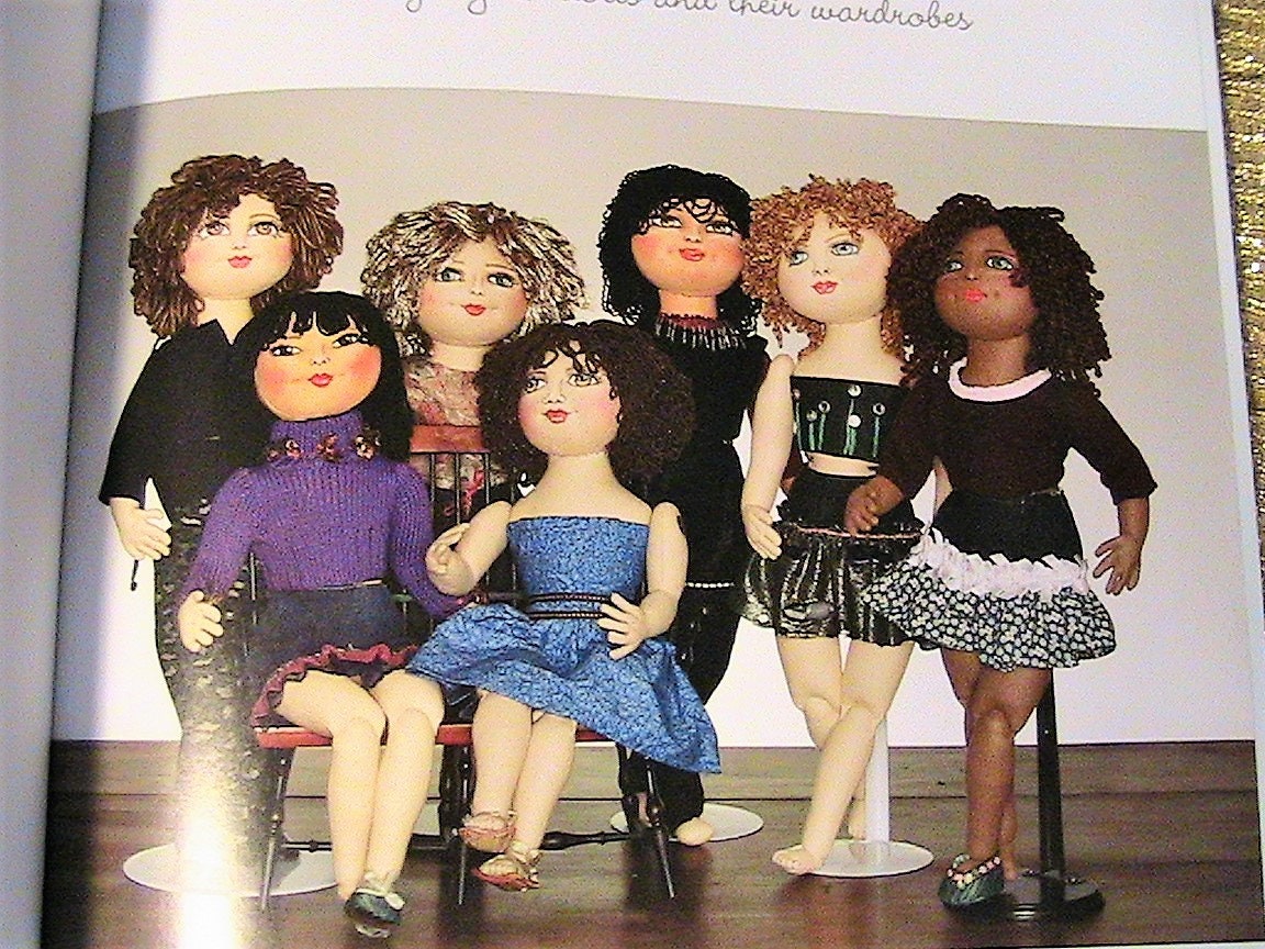 DoLL FaSHIONISTAS-Ellen Lumpkin Brown-cloth patrones de muñecas de arte ...