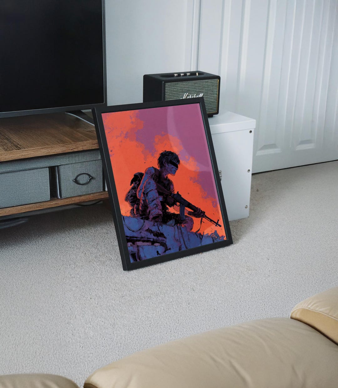 Dystopian Poster Sniper Comic Artwork, Edgy Rebel Wall Art for Modern ...