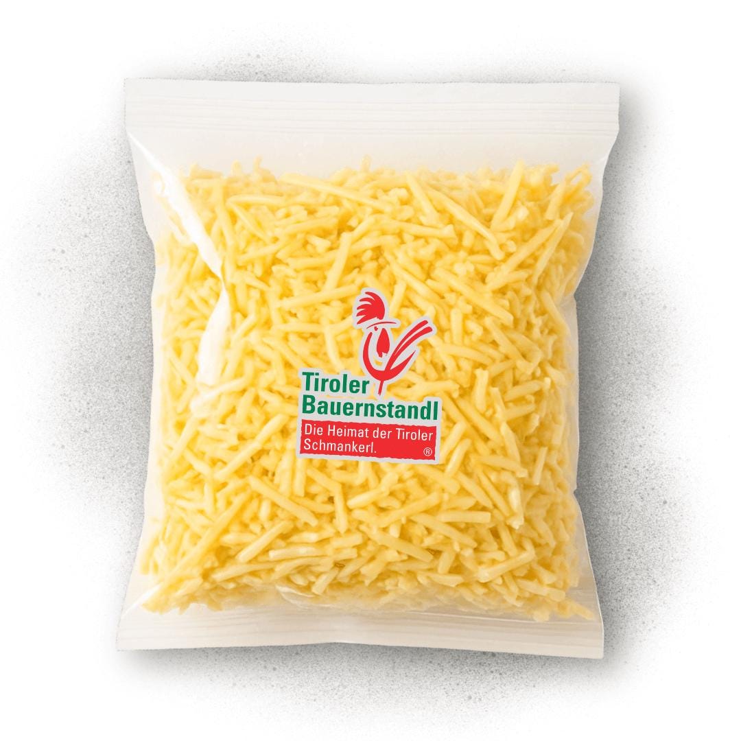 Zillertaler Hay Milk Mountain Cheese Grated 45% Fat | 1 Kg - Etsy