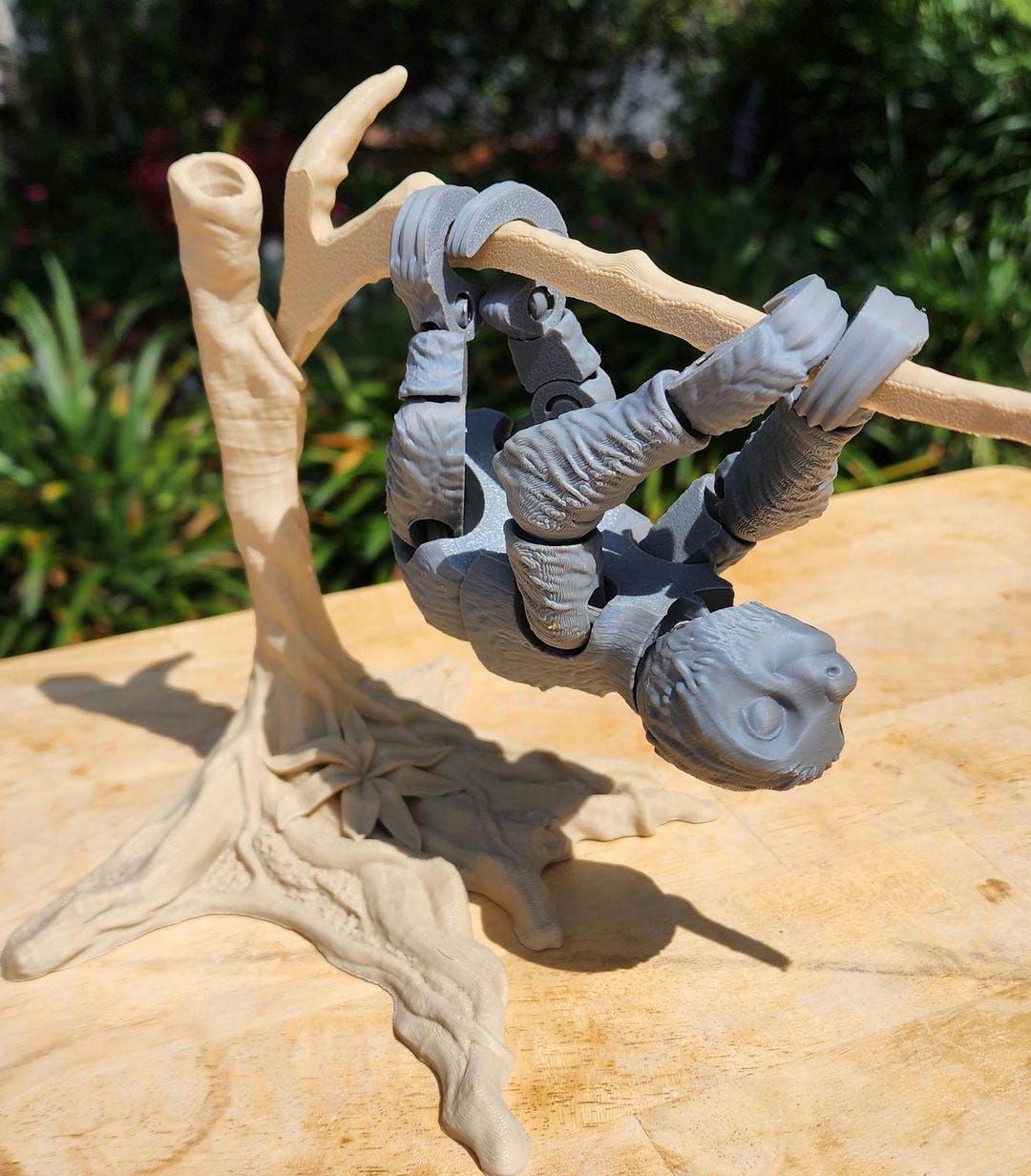 Articulated Sloth With Tree 3D Print Poseable Collectable - Ready for ...