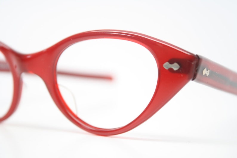 Beautiful red vintage cat eye glasses retro | Etsy