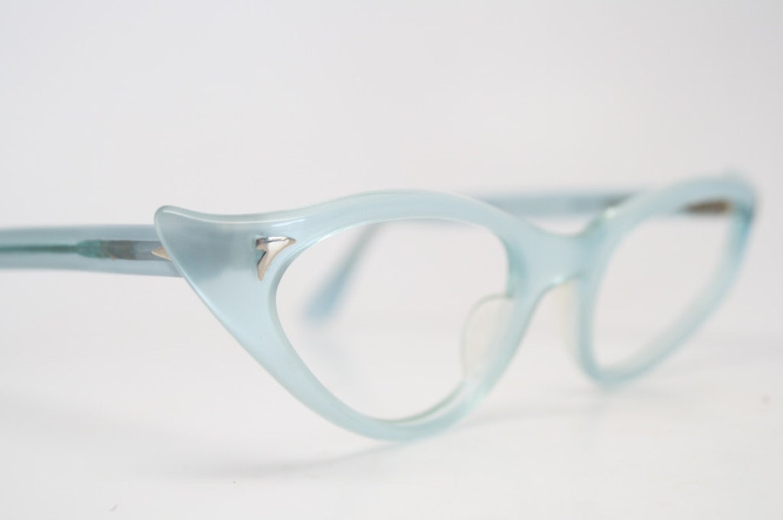 Baby Blue Cat Eye Frames NOS Vintage Cat Eye Eyeglasses - Etsy