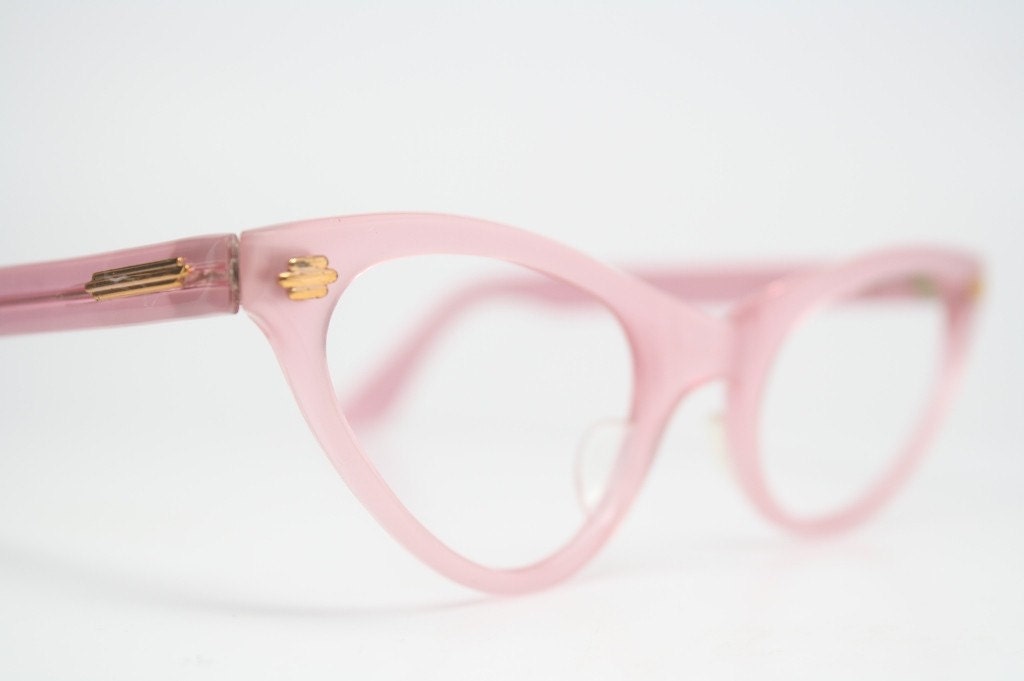 Pink cat eye eyeglasses vintage cat eye glasses frames Cateye | Etsy
