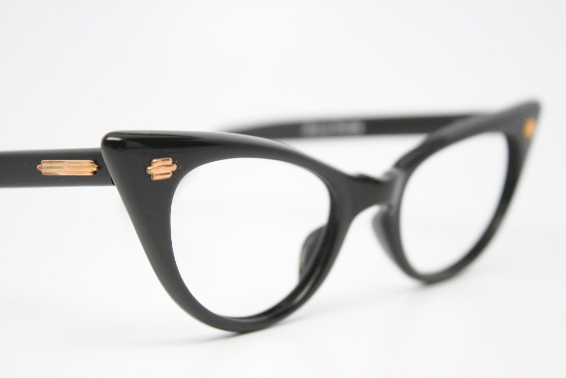 Small Cat Eye Glasses Black Vintage Cateye Eyeglasses - Etsy