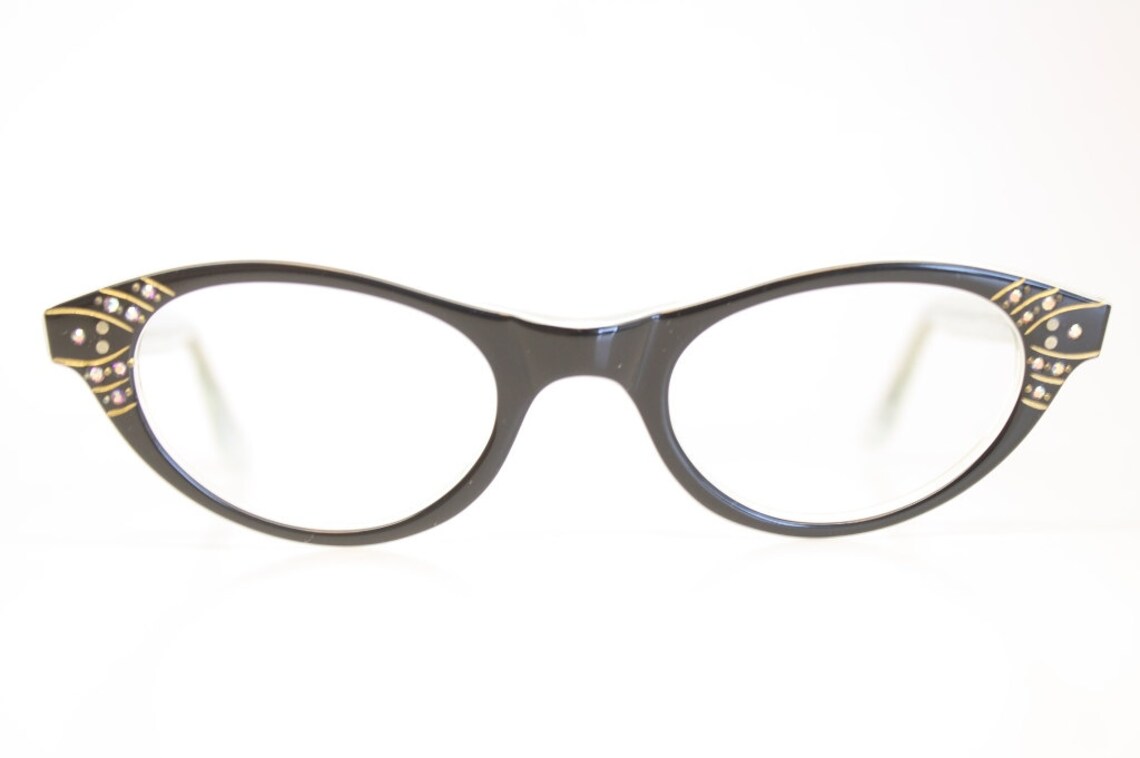Unique cat eye glasses black vintage cateye frames eyeglasses | Etsy
