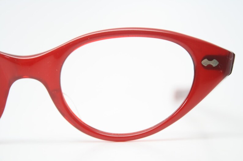 Beautiful red vintage cat eye glasses retro | Etsy