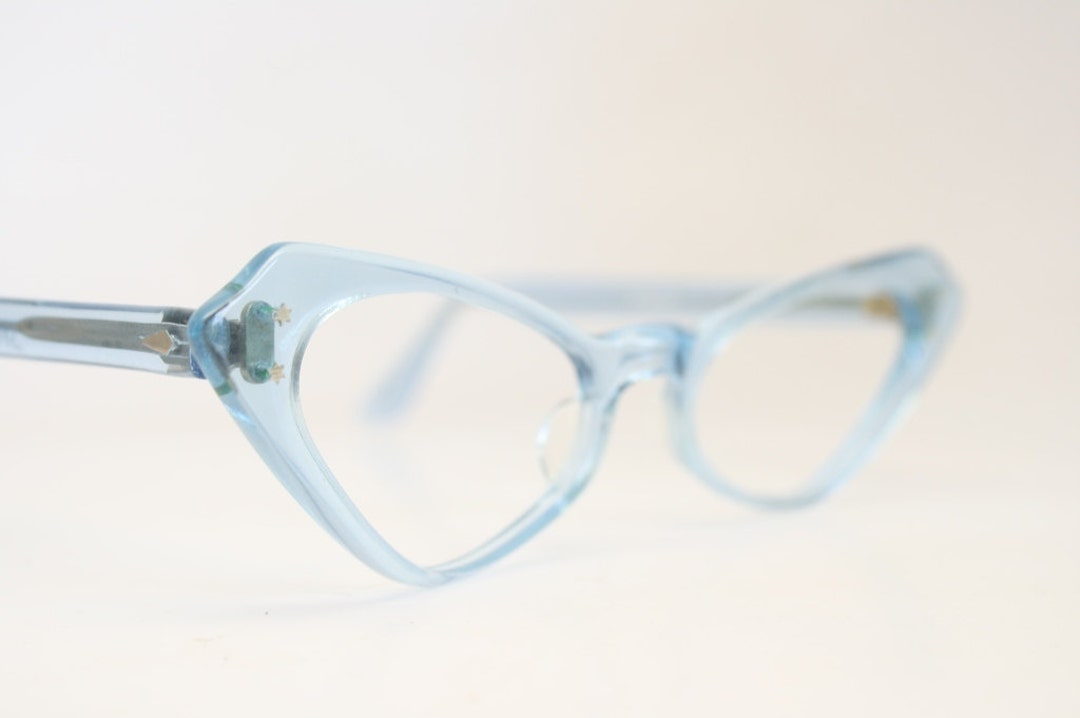 Blue Translucent Cat Eye Glasses Vintage Cateye Eyeglasses Frames - Etsy
