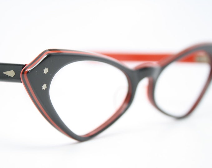 Red Cat Eye Glasses Vintage Cat Eye Frames NOS - Etsy