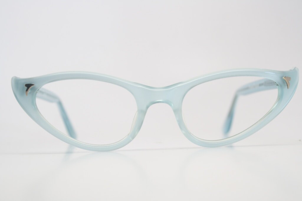 Baby Blue Cat Eye Frames NOS Vintage Cat Eye Eyeglasses - Etsy